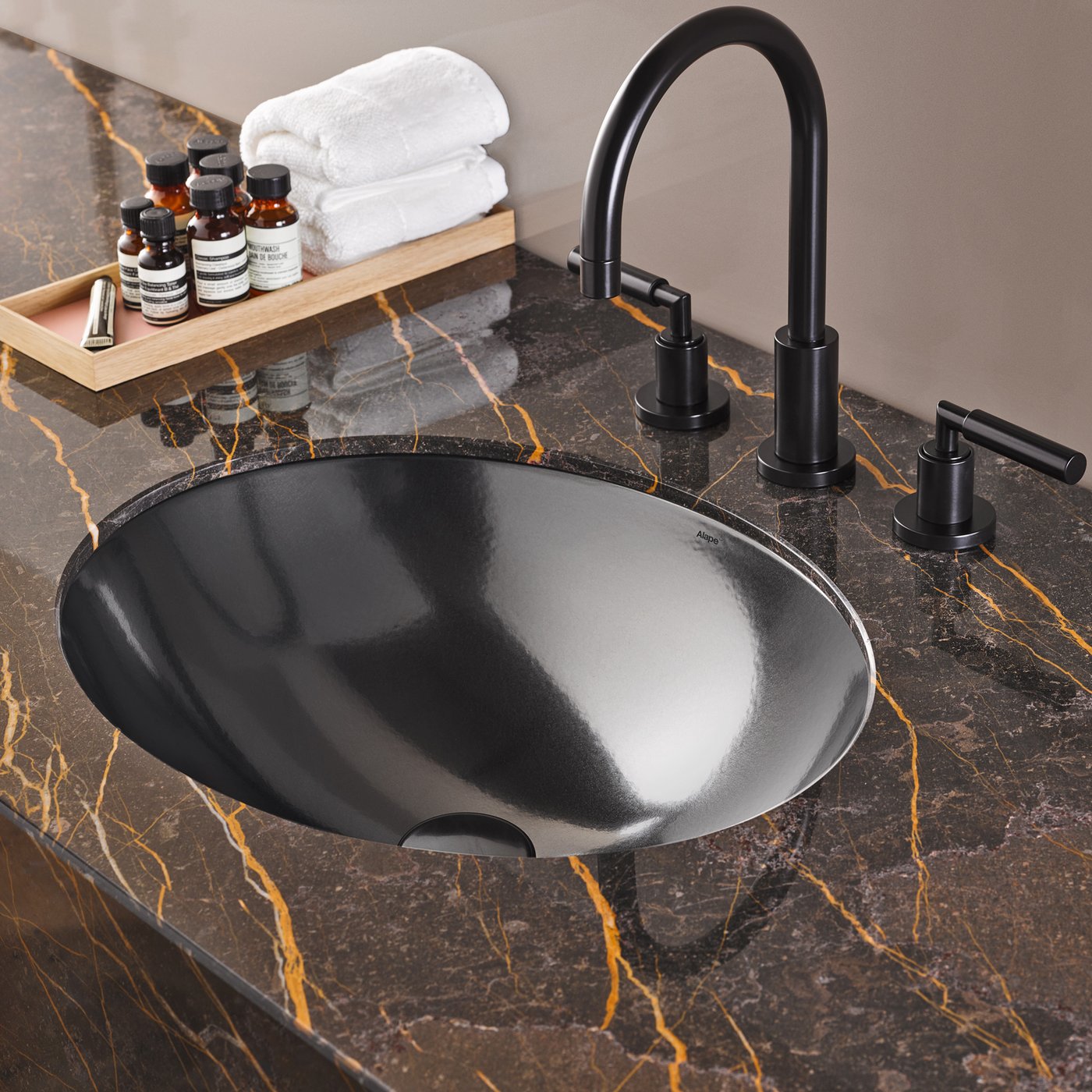 LAUFEN FORM lavabo sottopiano metallic dark iron - H513FM60191121 | REUTER