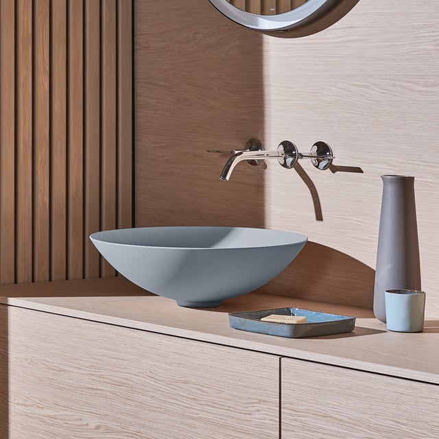 LAUFEN CHARACTERS lavabo da appoggio azzurro cielo opaco ...