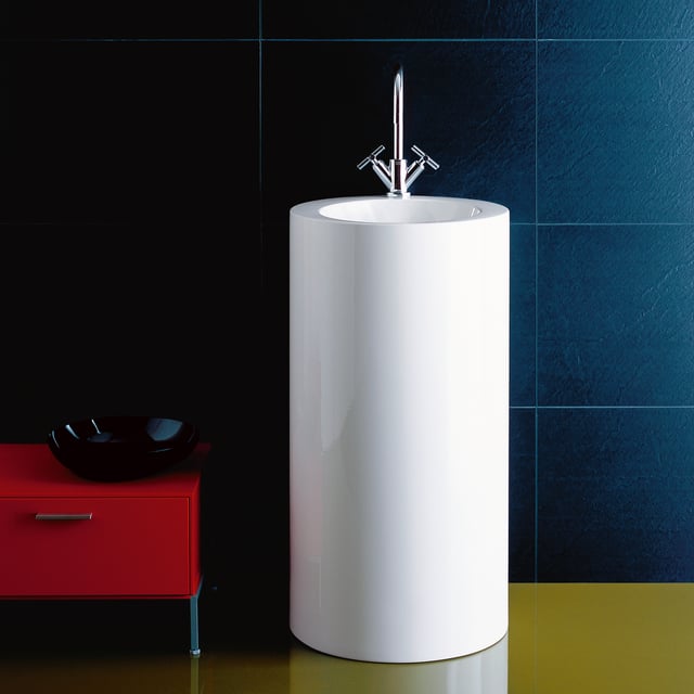 LAUFEN FORM lavabo a pavimento con rivestimento antibatterico, bianco ...