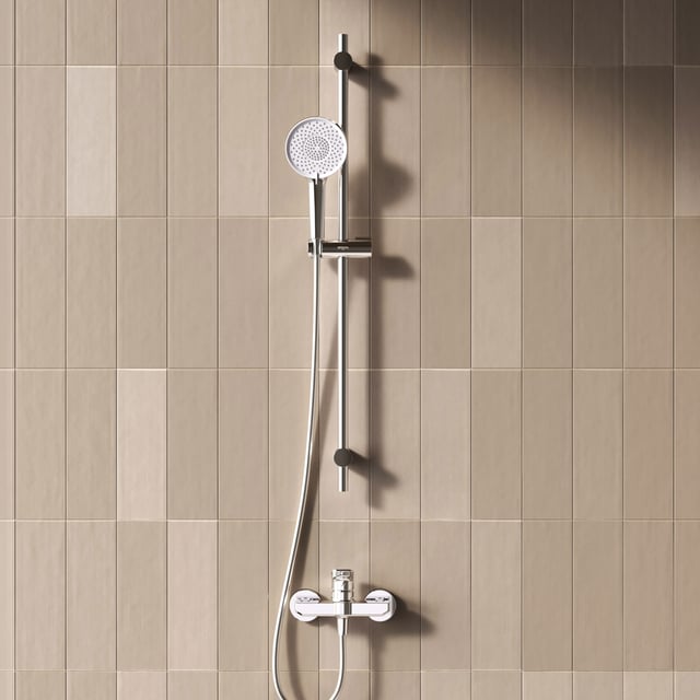 Artiviana Set de douche avec robinetterie et douchette à 3 jets chrome ...