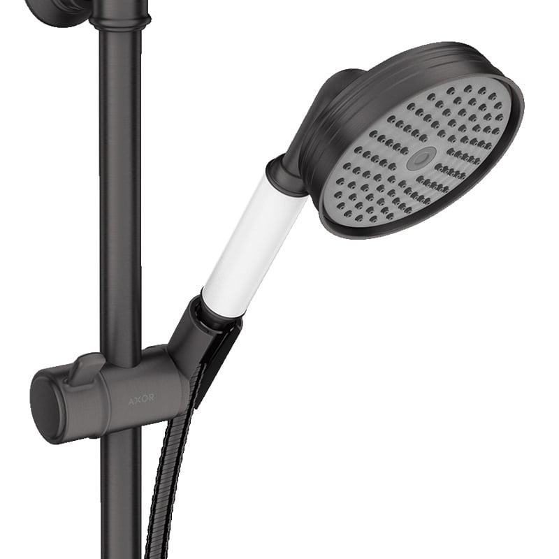 AXOR Montreux Set de douche avec barre, 1 jet chrome noir brossé ...