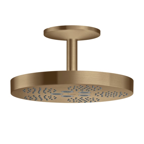 AXOR One Set de douche de tête, 1 jet bronze brossé - 48493140 | REUTER