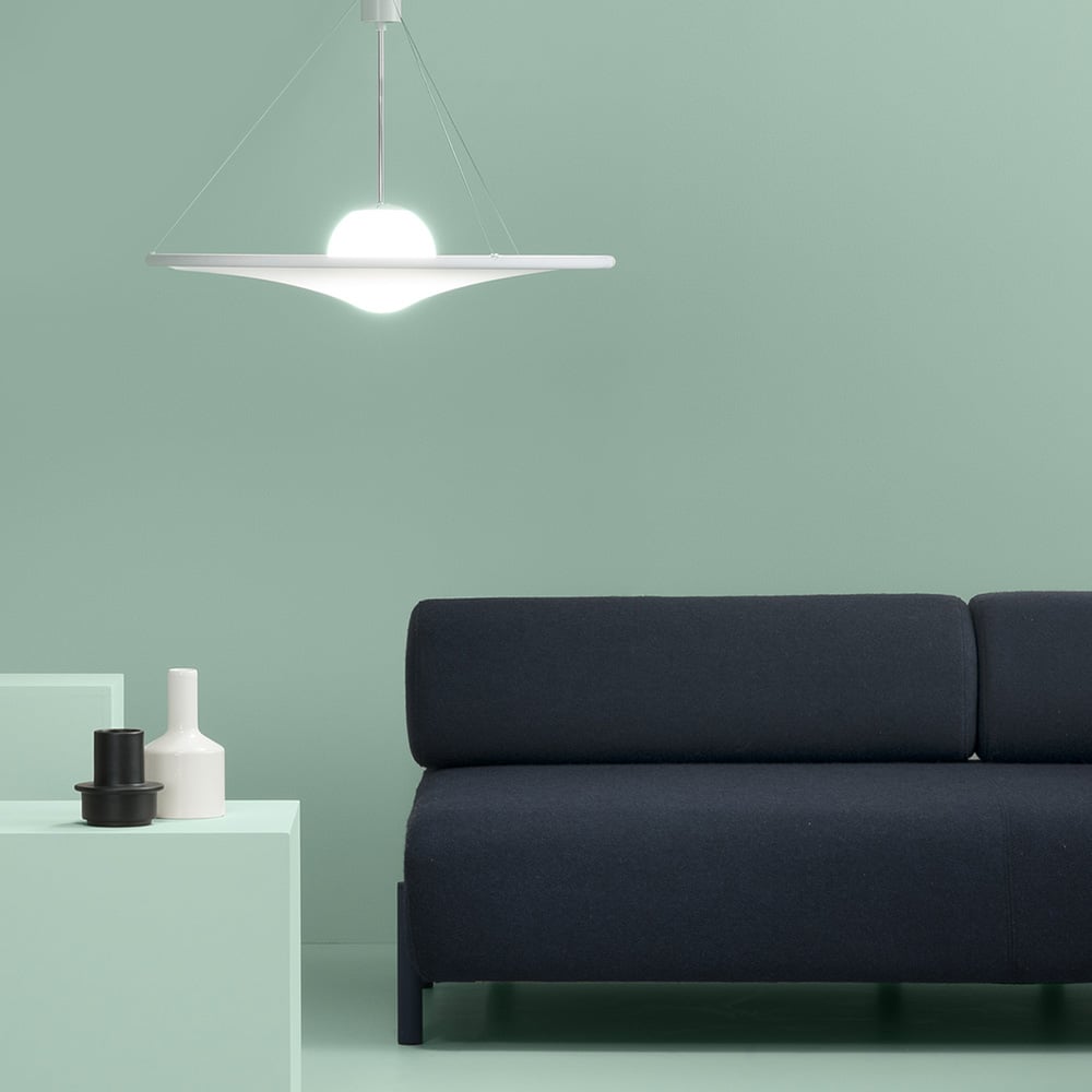 Axolight Manto Suspension, LED intensité lumineuse variable, gris clair ...