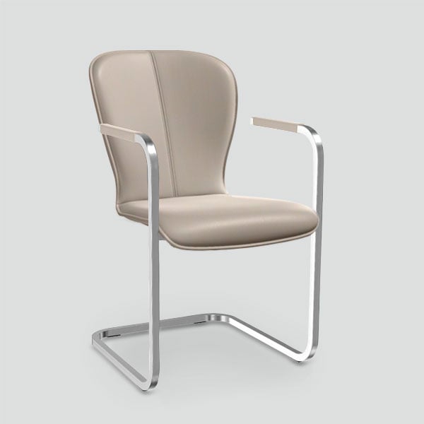 bert plantagie Blake Chaise cantilever avec accoudoirs, pied carré ...