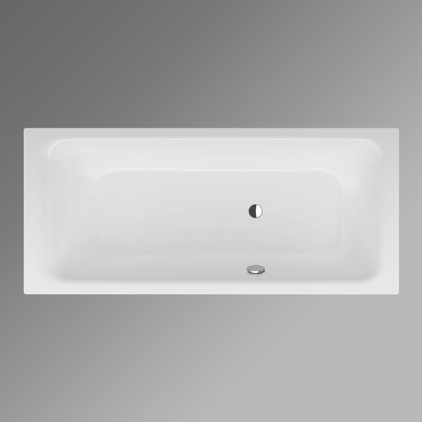 Bette Select Rechteck-Badewanne, Einbau, mit seitlichem Überlauf mit ...