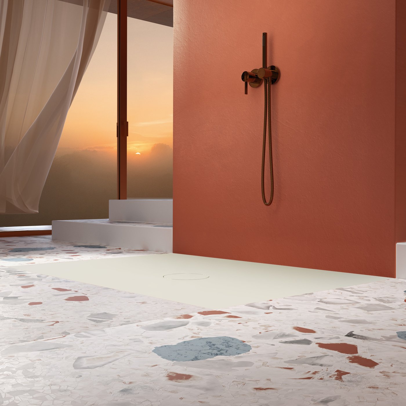 Bette Air Receveur de douche rectangulaire extra plat, set complet ...