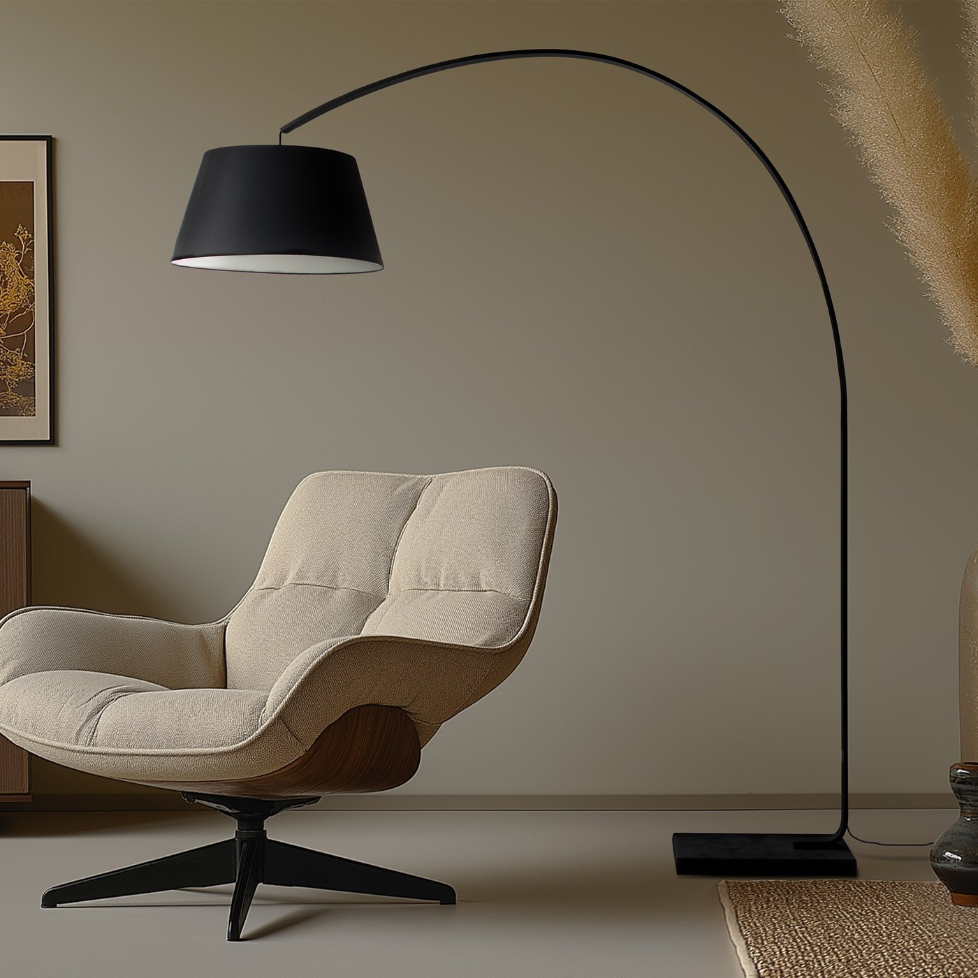 Bianemo Udobo 1 Lampadaire E27 noir - BBE01301BL4D | REUTER