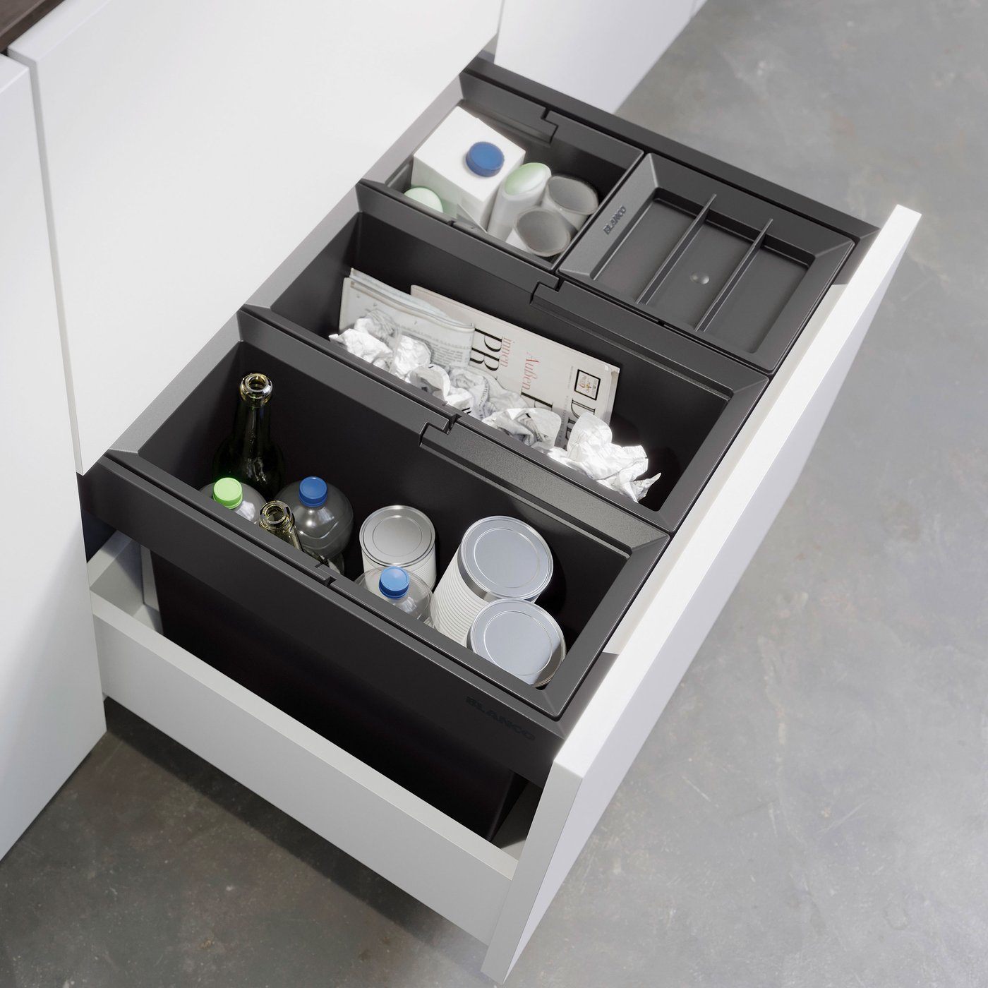 Blanco Flexon II system segregacji odpadów, do szafki 60 cm z 1 pokrywą ...