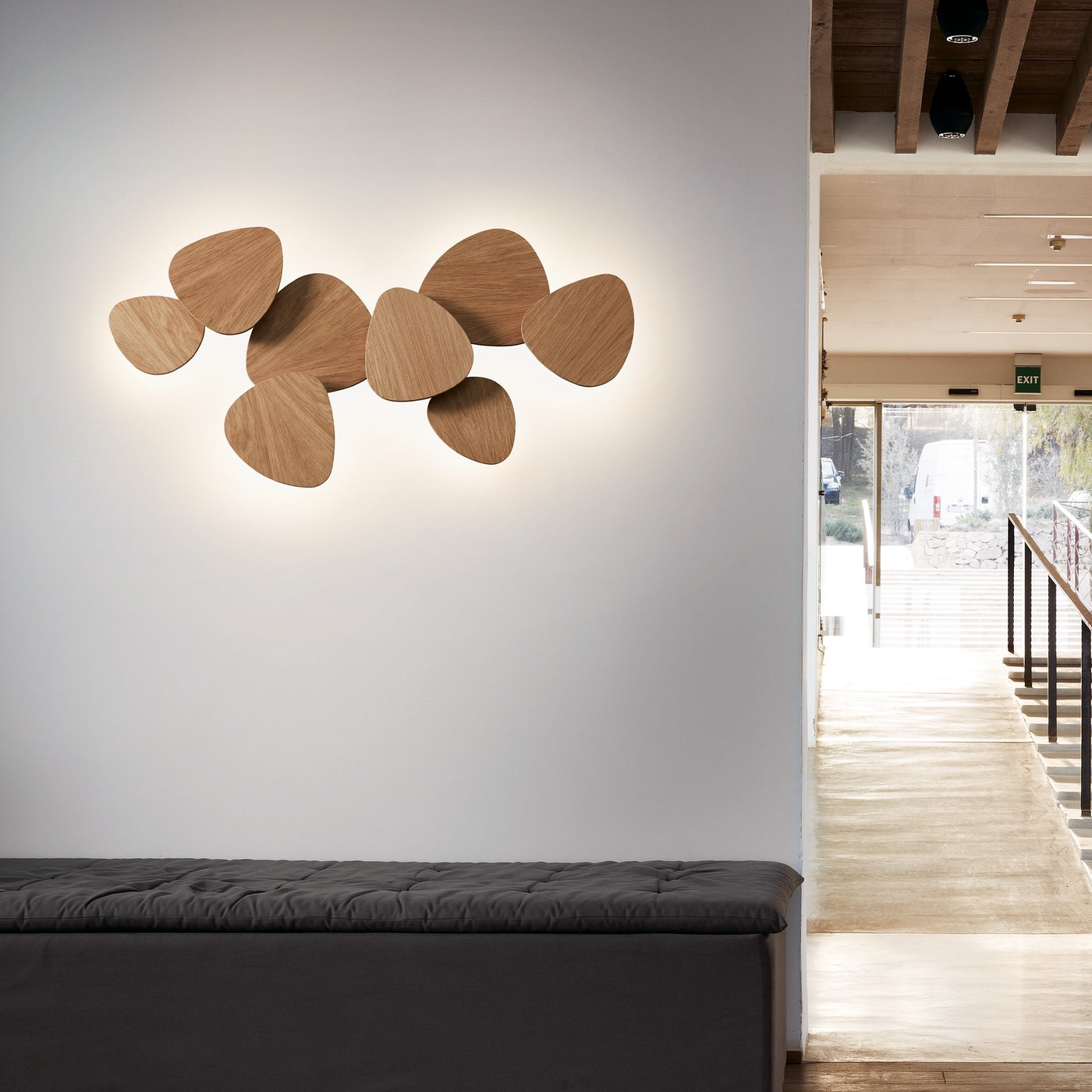 bover Tria Set 8 Applique murale, LED intensité lumineuse variable ...