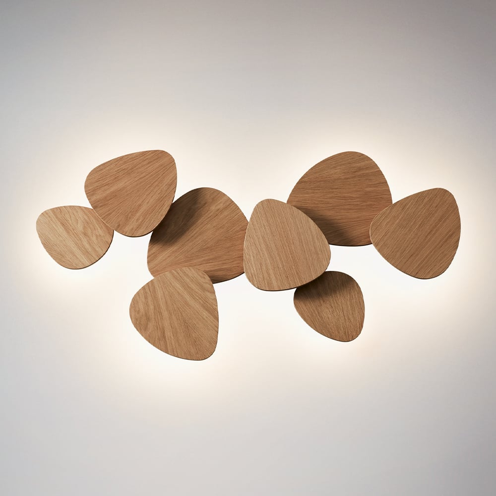 bover Tria Set 8 Applique murale, LED intensité lumineuse variable ...