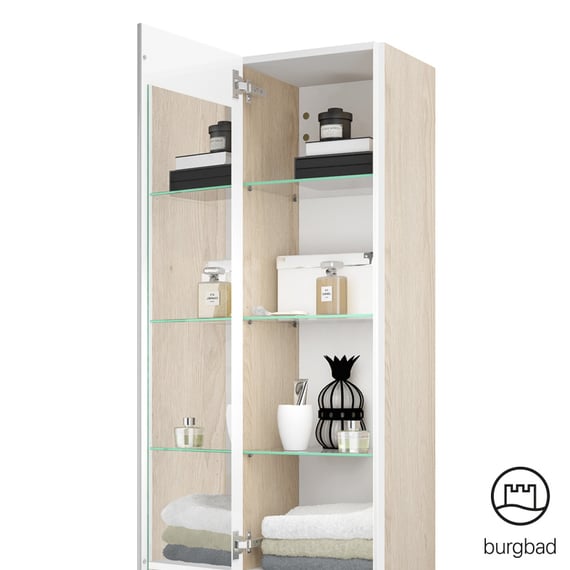 Burgbad Iveo Colonne, 2 portes aspect chêne cachemire - HSIH035LF2747 ...