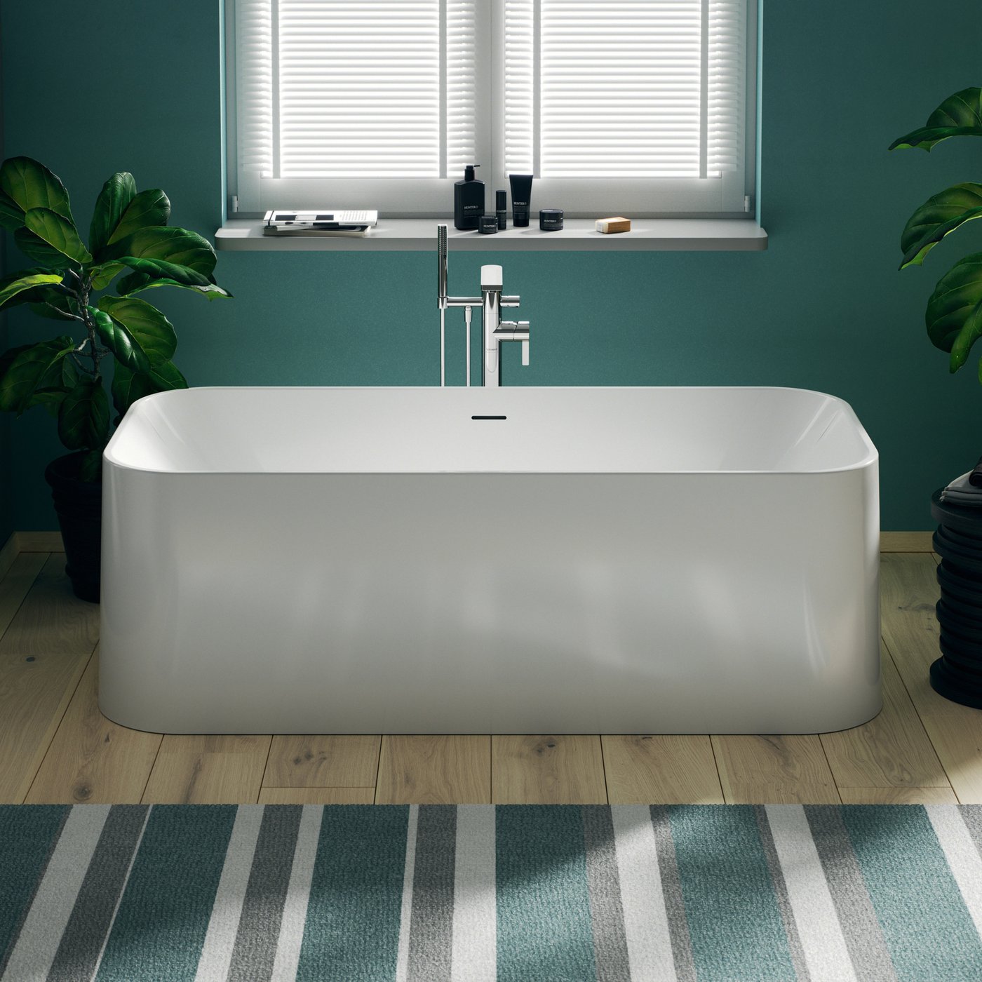 Duravit DuraFoga Baignoire en îlot, softcube blanc - 700573000000000 ...