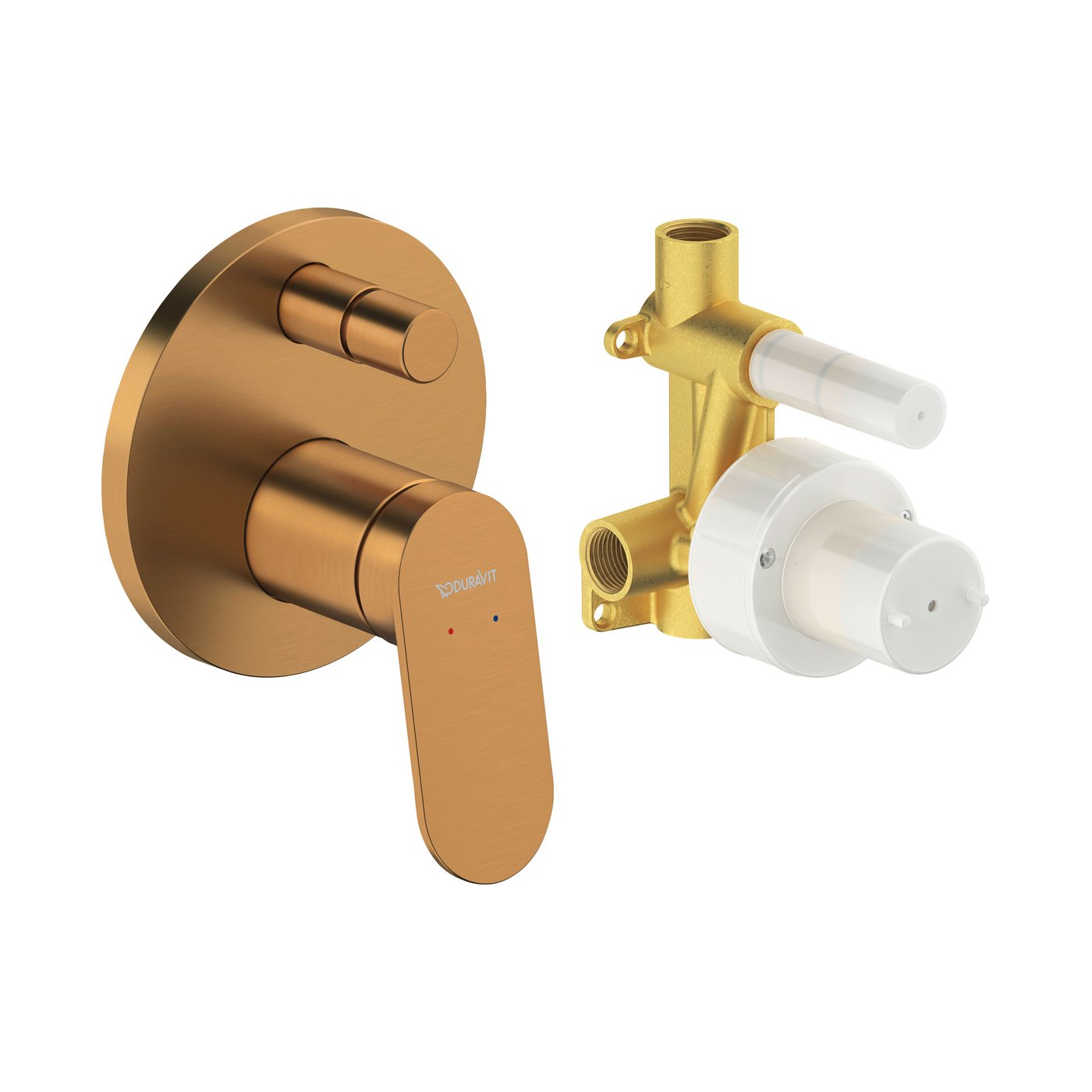 Duravit Wave Mitigeur monocommande bain-douche bronze brossé ...
