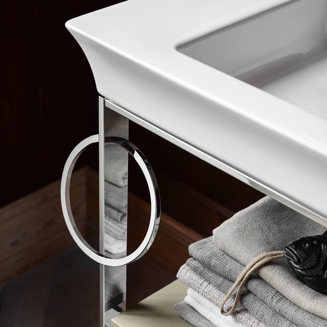 Duravit White Tulip Support de lavabo avec tablette, avec porte ...