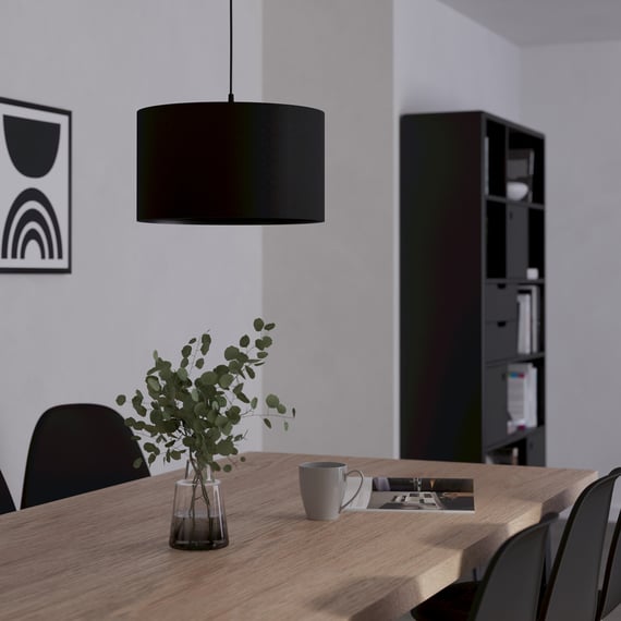 Eglo MASERLO 1 lampa wisząca, E27 z funkcją ściemniania, kolor: czarny ...