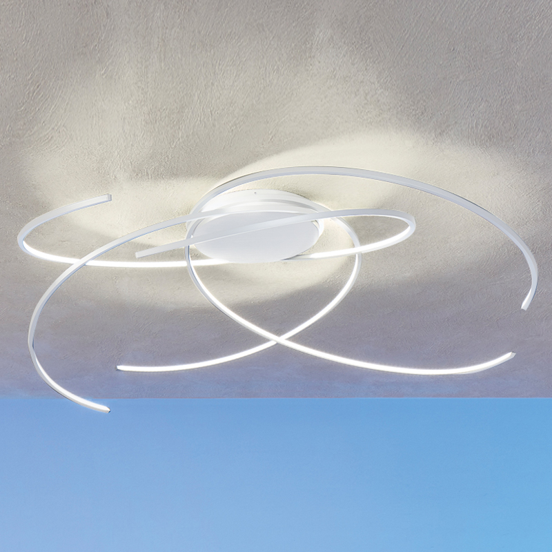 Escale Space Plafonnier, LED intensité lumineuse variable, blanc ...