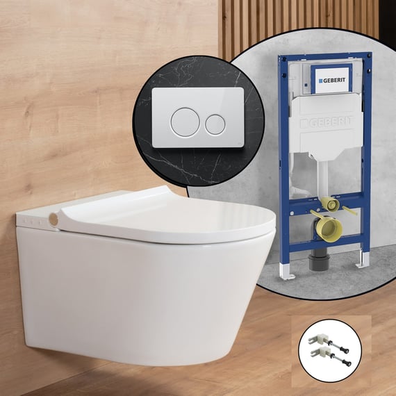 Pack complet WC lavant ineo4 & ineo5 avec plaque de déclenchement ...