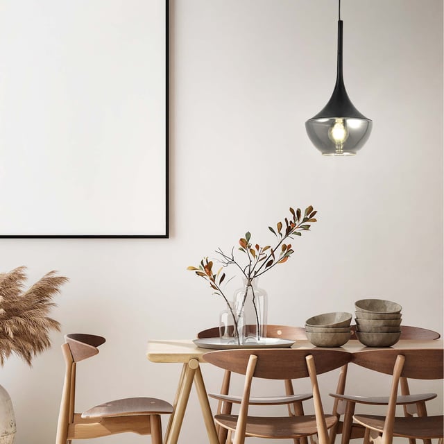 FABAS LUCE Apollo lampada a sospensione, 1 luce dimmerabile, fumo ...