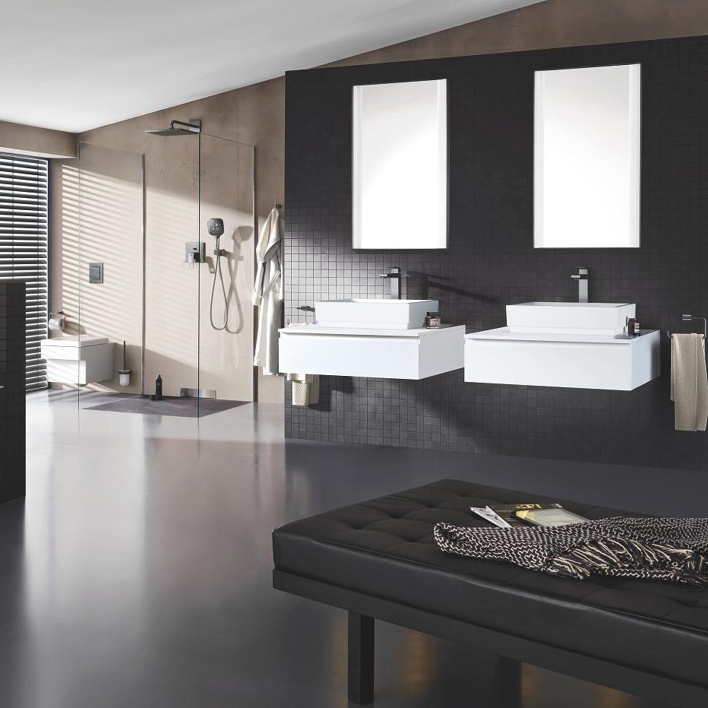Grohe Eurocube Mitigeur de lavabo à bec haut XL-Size avec EcoJoy, hard ...