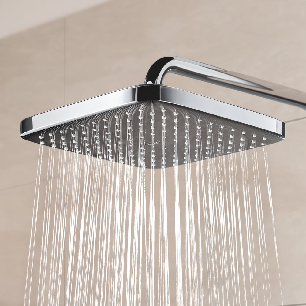 Grohe Vitalio Comfort Douche de tête, 1 jet avec EcoJoy, chrome/blanc ...