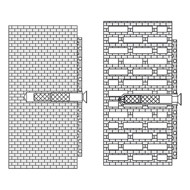 Hewi Matériel de fixation pour blocs creux, briques à perforation ...