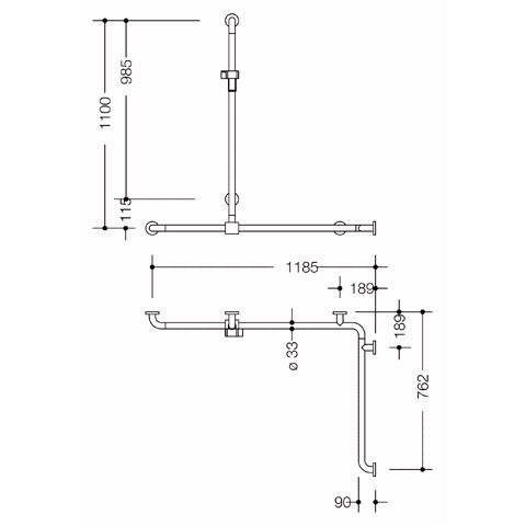 Buy Hewi shower grab rails online at REUTER