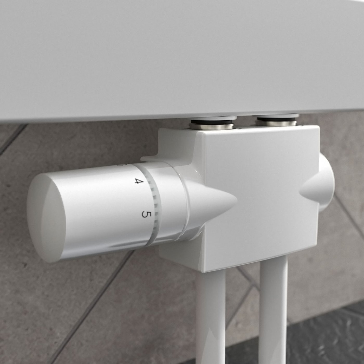 HSK Universal Bloc de robinet, avec tête thermostatique blanc - 890840 ...