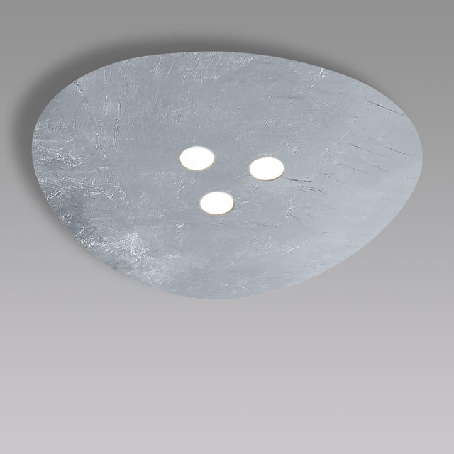 Icone Luce SCUDO 3 lampada a soffitto LED 3 luci dimmerabile, argento ...