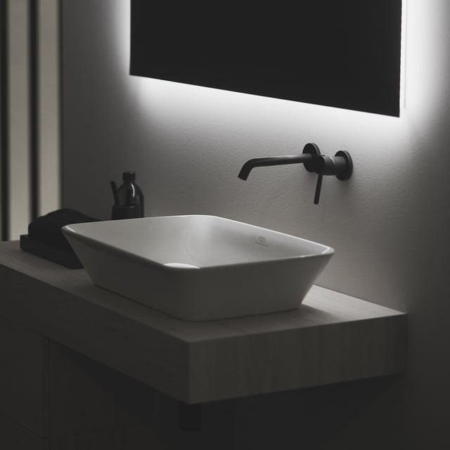 Ideal Standard Ceraline Waschtischarmatur, Wandmontage silk black ...
