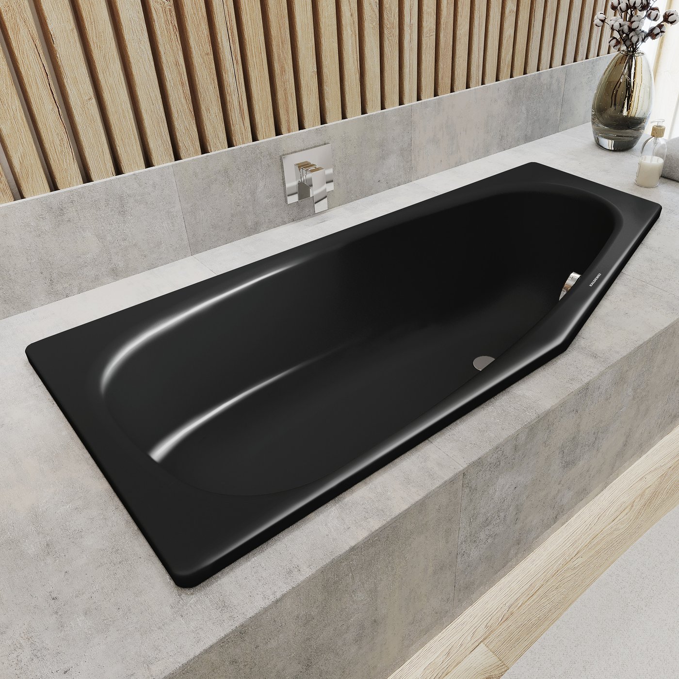 KALDEWEI MINI STAR Baignoire gain de place avec antidérapant, noir ...