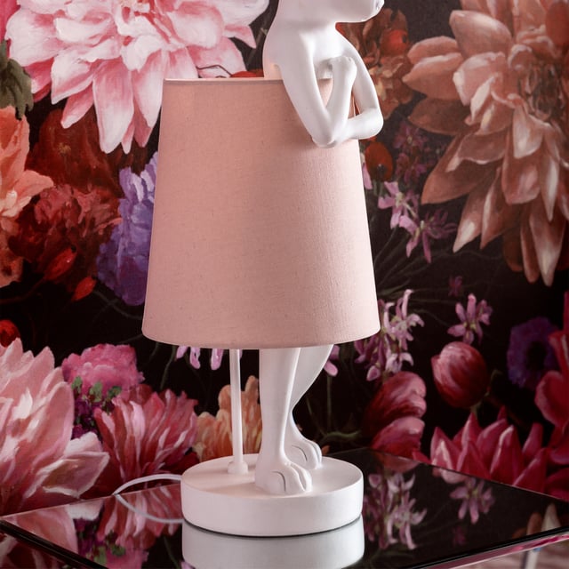 KARE Design Animal Rabbit Lampe de table, E27 blanc/rose - 53475 | REUTER
