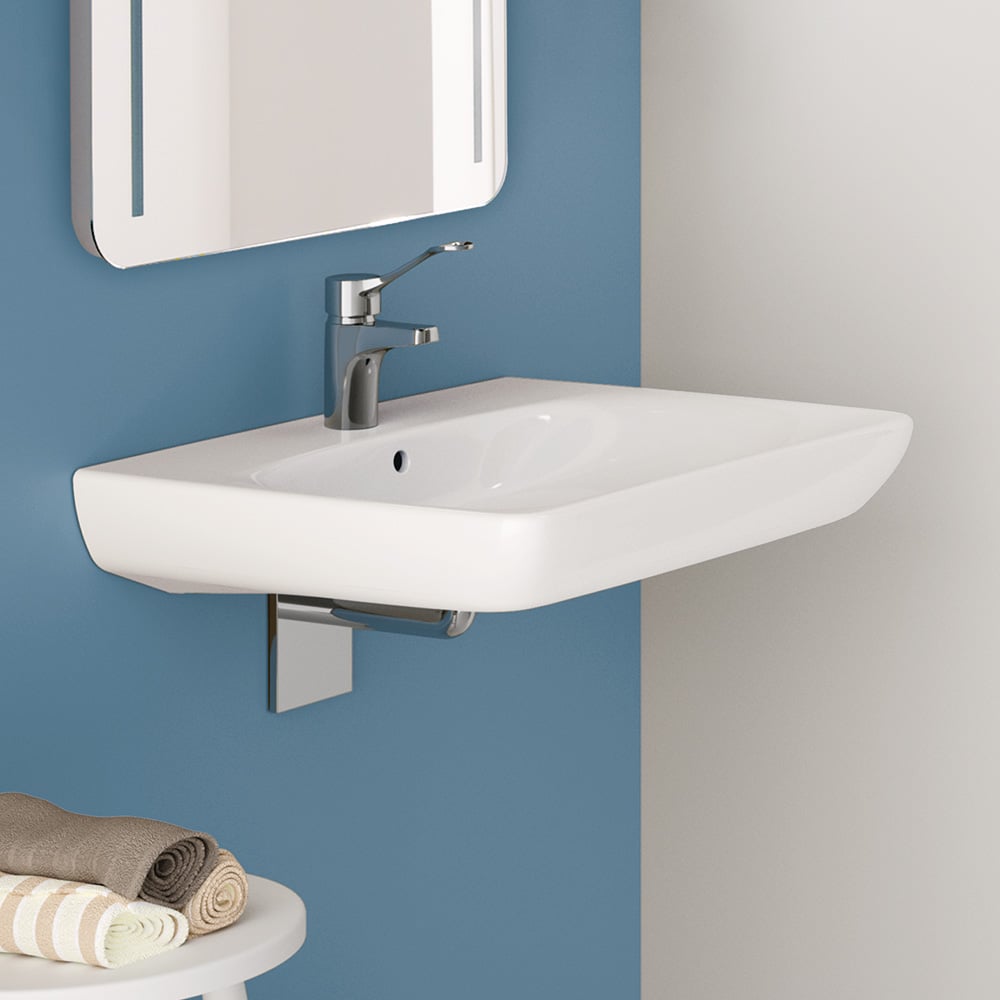 Geberit Renova Comfort Lavabo mural avec KeraTect, blanc - 258555600 ...