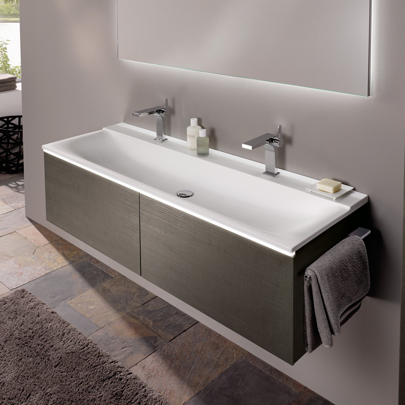 Geberit Xeno² Vasque double blanc mat - 500279001 | REUTER