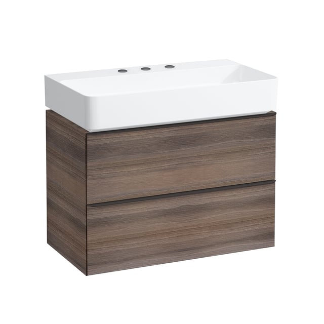 LAUFEN VAL lavabo con mobile Space, 2 scomparti estraibili olmo scuro ...