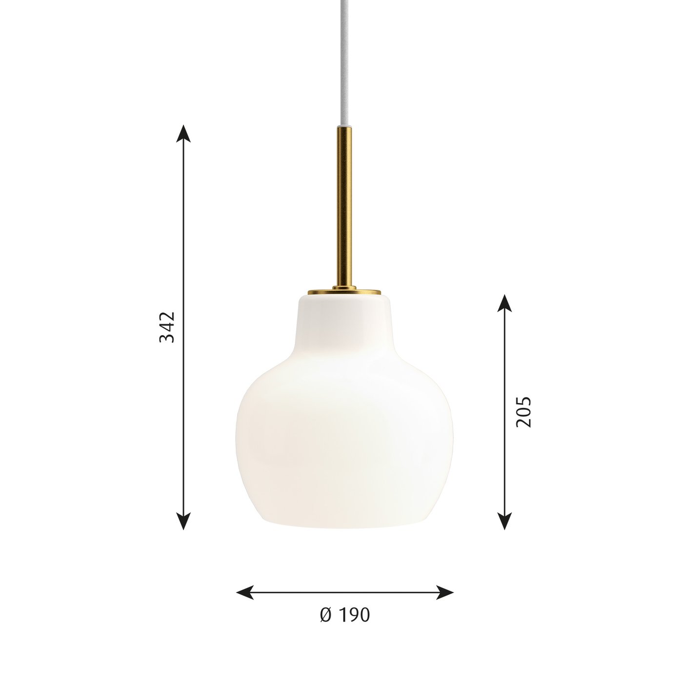 louis poulsen VL Ring Crown Suspension, E27 intensité lumineuse ...