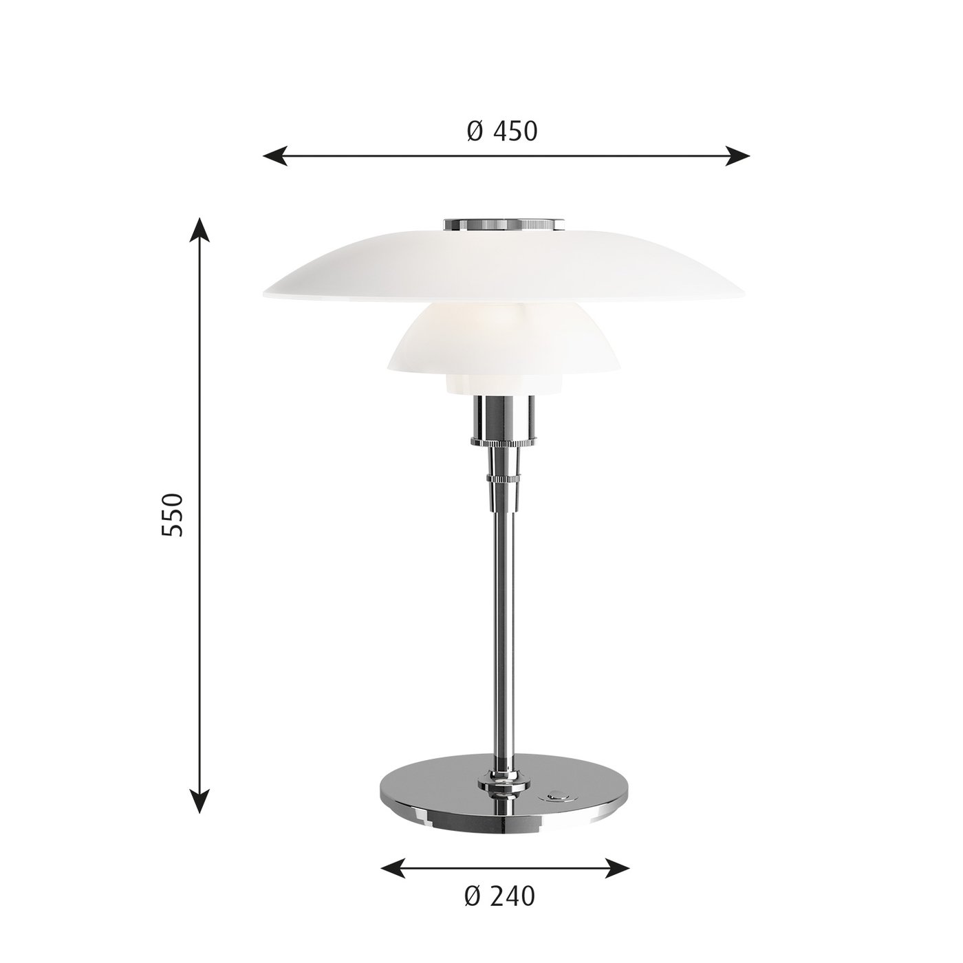 louis poulsen PH 4½-3½ Lampe de table, E27 blanc - 5744161501 | REUTER