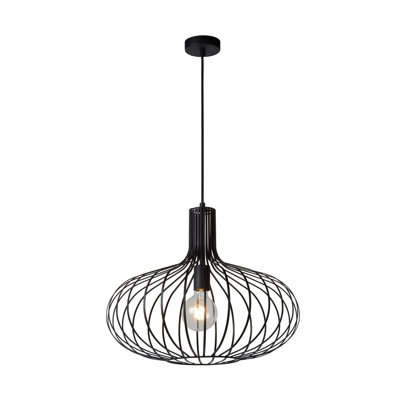 Lucide MANUELA Suspension E27 intensité lumineuse variable, noir ...