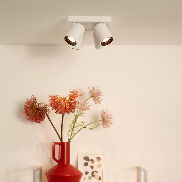 Lucide NIGEL lampada a soffitto 4 luci, GU10 dimmerabile, bianco ...