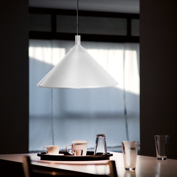 martinelli luce Cono lampada a sospensione, E27 dimmerabile, bianco ...