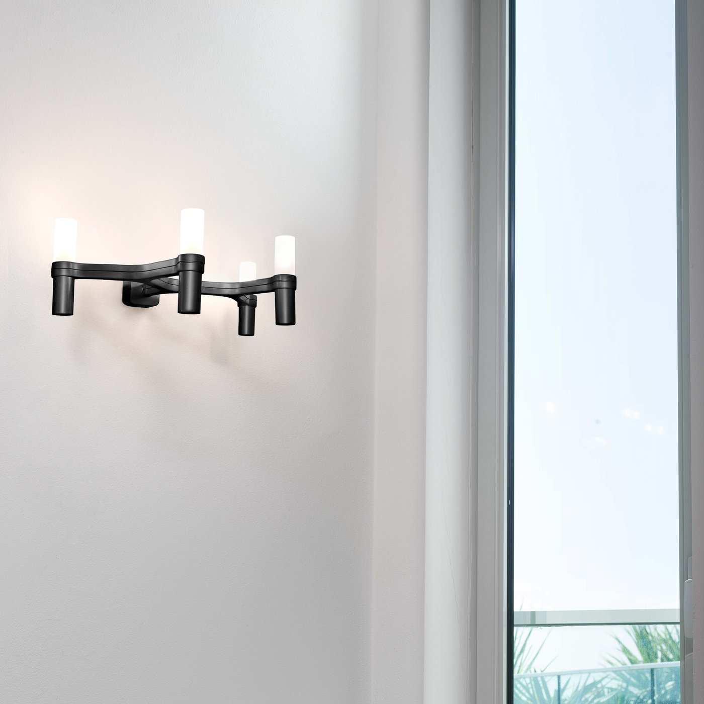 NEMO Crown Wall Applique murale, G9 intensité lumineuse variable, noir ...