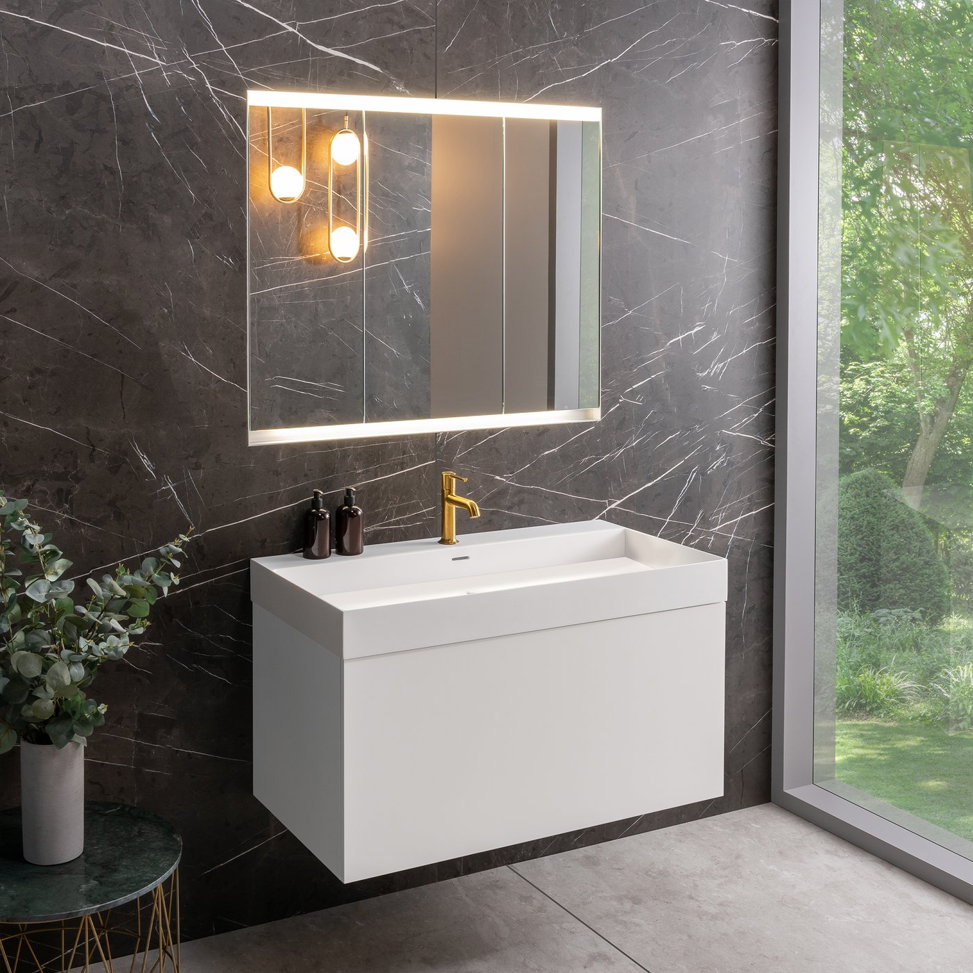 neoro n50 szafka szer. 100 cm, z 1 szufladą biały mat - BN0433WM | REUTER