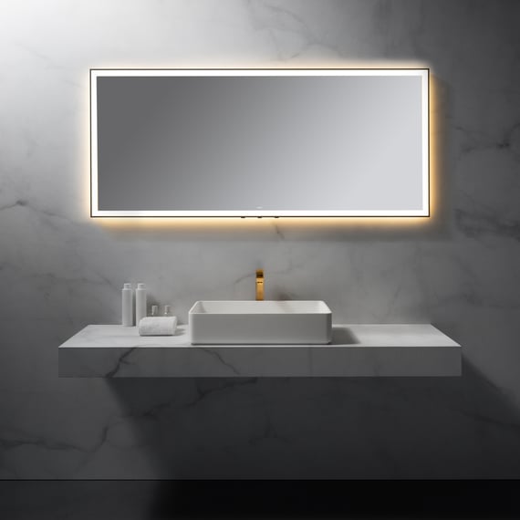 neoro n50 Metal Touch specchio illuminato La: 160 cm, con illuminazione ...