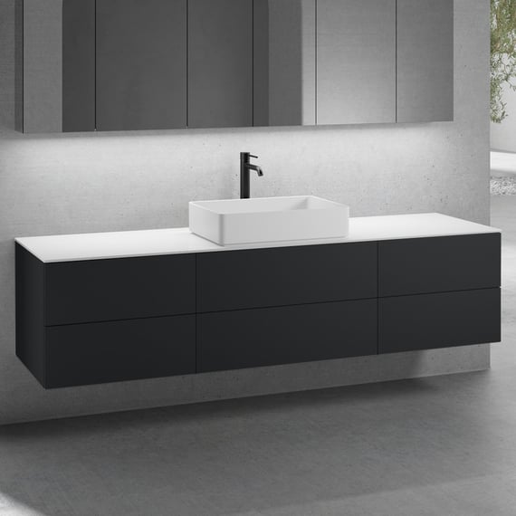 neoro n50 lunghezza mobile La: 200 cm con 6 estraibili, lavabo La: 58 ...