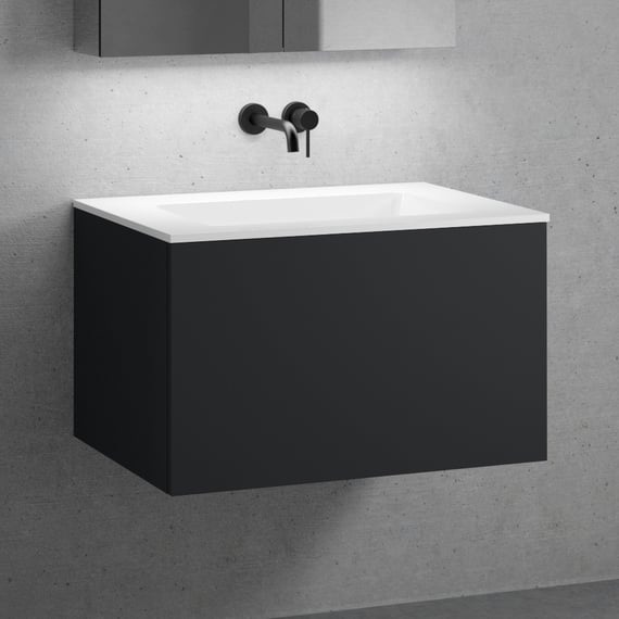 neoro n50 mobile La: 80 cm con 1 scomparto estraibile, lavabo senza ...
