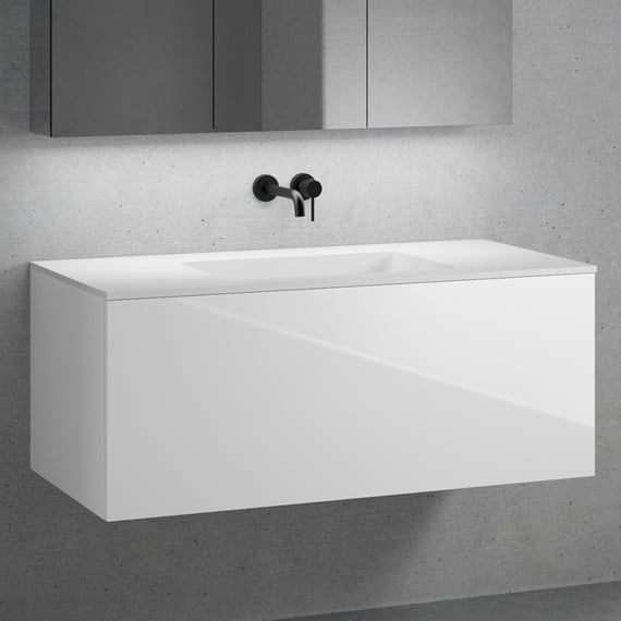 neoro n50 mobile La: 120 cm con 1 estraibile, lavabo senza foro per ...