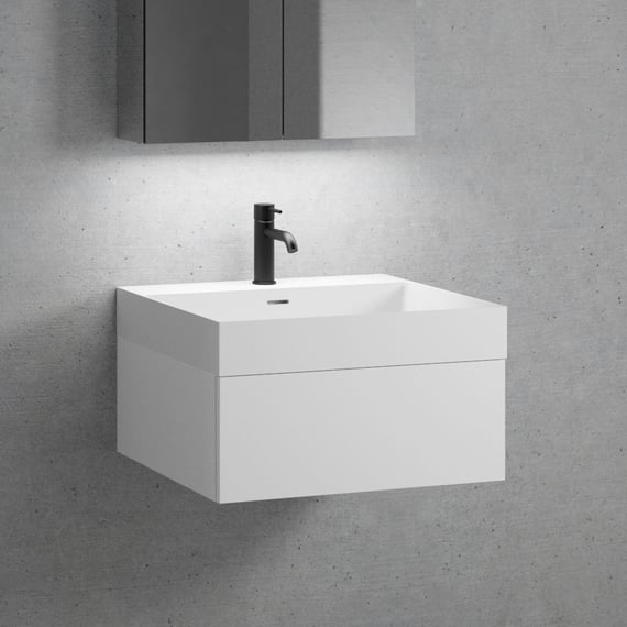 neoro n50 mobile La: 60 cm con 1 scomparto estraibile, lavabo con 1 ...