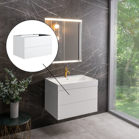 neoro n50 mobile La: 80 cm con 2 estraibili bianco opaco - BN0422WM ...