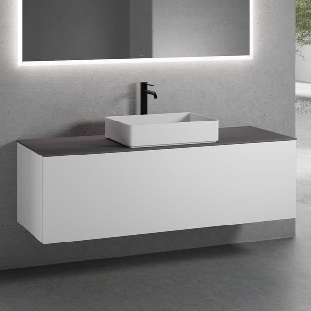neoro n50 mobile La: 160 cm con 1 estraibile, lavabo La: 58 cm, bianco ...