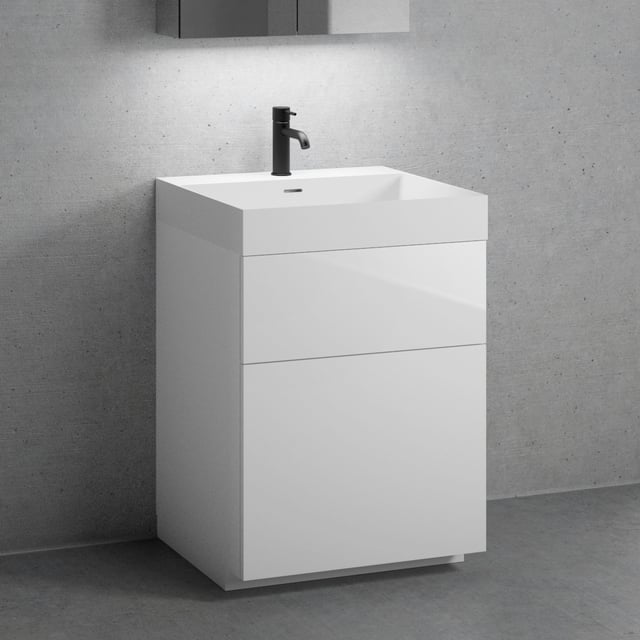 neoro n50 mobile La: 60 cm con 2 estraibili, lavabo con 1 foro per ...