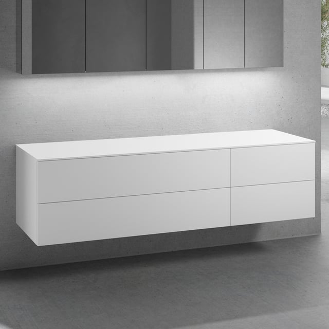 neoro n50 mobile La: 180 cm con 4 scomparti estraibili bianco opaco ...
